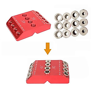 YuanTenhwy 4 Sizes 30 45 90 Degree Angle Drill Guide Jig for Angled Hole and Straight Hole,Drill Block，Dowel Drill Guide，Stair Wire Handrail, Deck Cable Railing Lag Screw Drilling Template Block