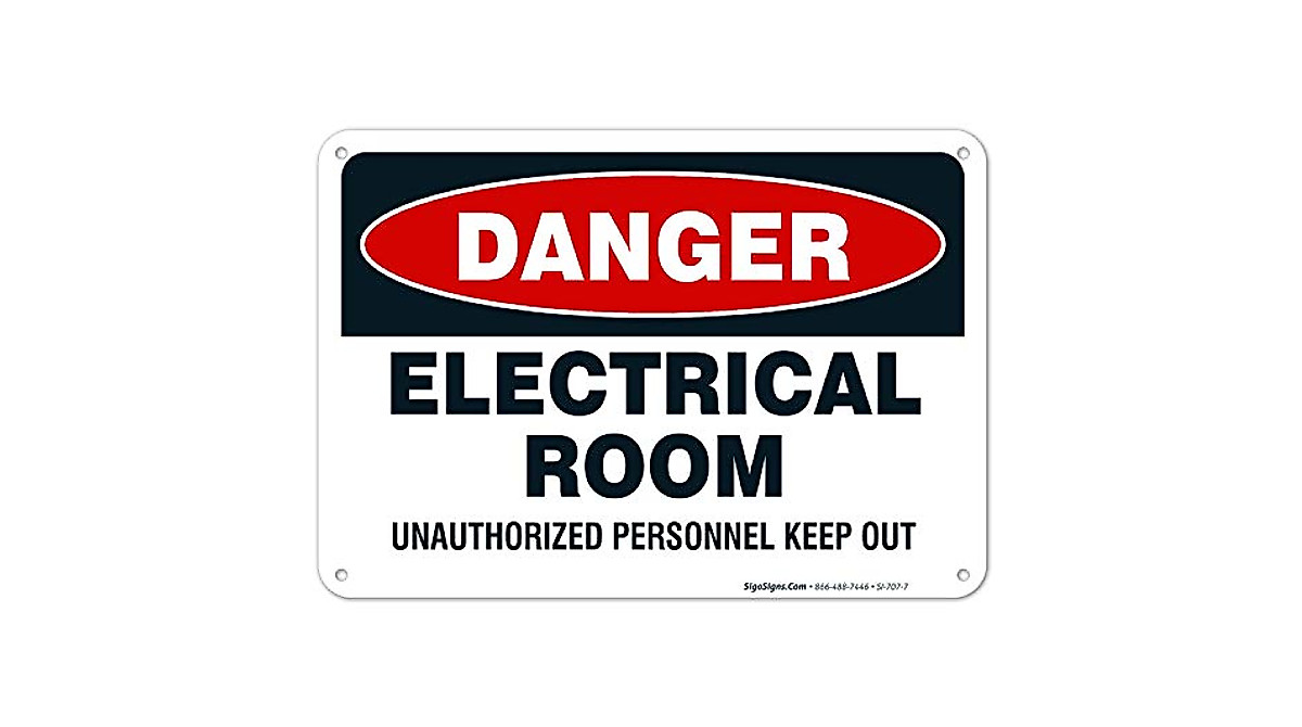 Durable Electrical Room Sign - Made in USA by Sigo Signs