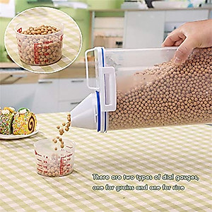 Rice Airtight Storage Container, Rice Storage Bin Cereal Containers Dispenser Storage Containers with Lids Kitchen Storage Bin Rice Holder Container Food Container Sets