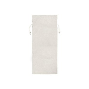 BannerBuzz Canvas Wine Bag Made of 100% Biodegradable Canvas Material With 4 Oz Weight (6.5" W x 14" H, Off White)