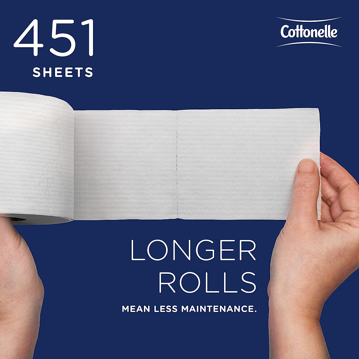 Cottonelle® Professional Standard Roll Bathroom Tissue (17713), 2-Ply, White, 60 Rolls / Case, 451 Sheets / Roll, 27,060 Sheets / Case