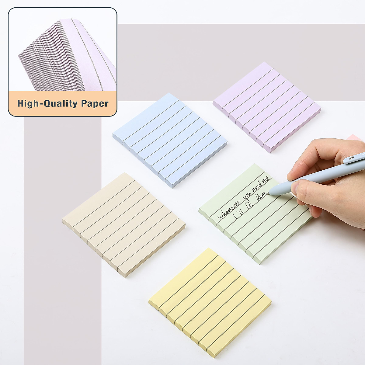 Mr. Pen- Lined Sticky Notes 3x3, 12 Pads, 720 Sheets in Total, Morandi Colors, Sticky Notes with Lines, Sticky Note Pads, Sticky Pads, Sticky Notes Lined, Colorful Sticky Notes, Mr Pen Sticky Notes