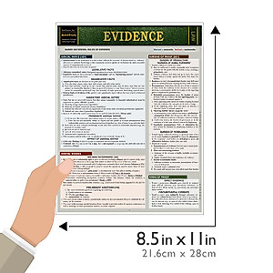 Evidence QuickStudy Laminated Reference Guide (QuickStudy Law)