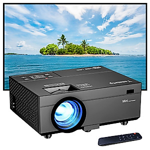 Mini Projector, 1080P Full HD 160” Screen Supported Video Projector, 9000Lux Home Theater Movie Projector Compatible w/Android/iPhone TV Stick HDMI VGA USB AV TF PC Laptop