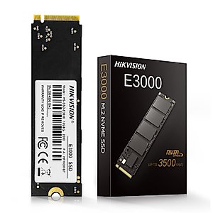 Hikvision E3000 Internal NVMe PCIe M.2 SSD 1TB SSD, Internal Solid State Drive, Gen 3x4, 2280, 3D NAND Flash Memory, Up to 3500MB/s Read Speed