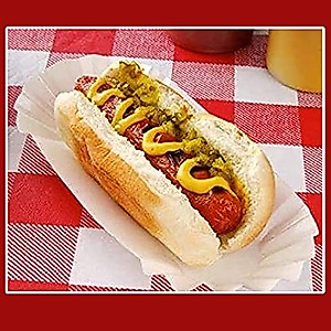 White Paper Hot Dog Tray Medium Weight 6"- Hamburger Serving Dish Disposable Fluted Hotdog Boats - Breakfast Sausage Trays Picnic Plates - Hotdog Container Cart Accessories (Pack of 250)