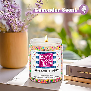 GSPY 50th Birthday Candles - 50th Birthday Gifts for Her, Him - Funny 50 Year Old Gifts for Women, Men - Turning 50, Happy 50th Birthday Gifts for Friend, Mom, Dad, Sister, Wife, Female
