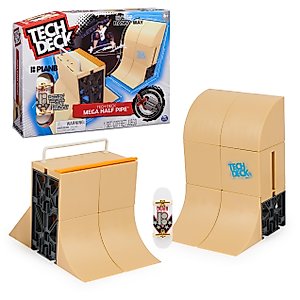 Tech Deck, Danny Way Mega Half Pipe X-Connect Park Creator, Customizable Ramp Set with Exclusive Plan B Fingerboard, Kids Toy for Boys and Girls Ages 6 and up