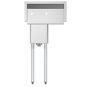 KoolMore 1 Compartment Stainless Steel Commercial Kitchen Prep & Utility Sink with Drainboard - Bowl Size 10" x 14" X 10"