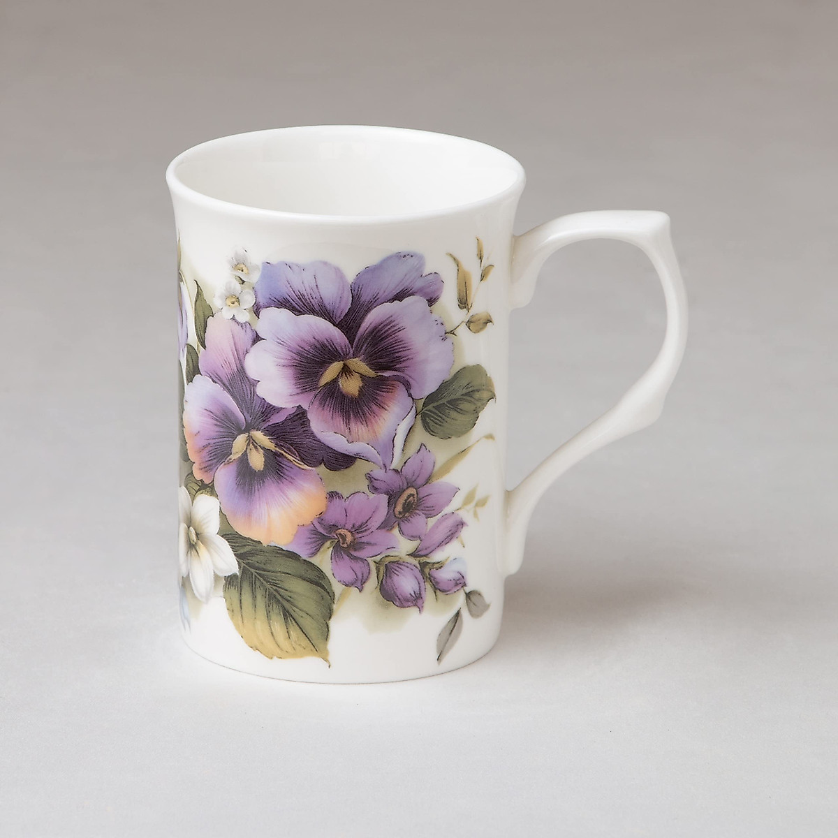 Grace Teaware Bone China Coffee Tea Mugs 9-Ounce, Assorted Set of 4 (Classic Floral)