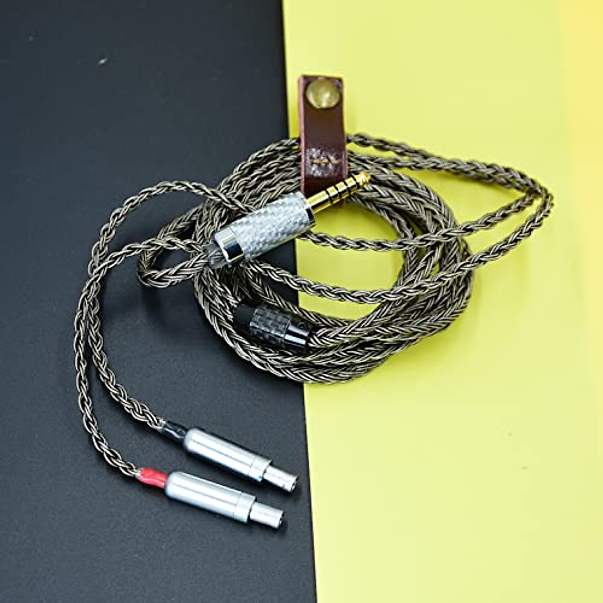 4.4 blanced Upgrade Audio Cable Compatible with Sennheiser HD800 HD800S HD820 HD820s Dharma D1000 4.4mm Replacement Headphones Cord for Hi-Resolution Audiophile, HiFi Headset (5ft, Grey)