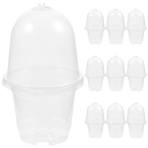 Yardwe Plastic Flower Pots 1 Set Transparent Pot Plant Pots Indoor Plastic Plant Pots Garden Pots Outdoor Planter Pots for Plants Tiestos para Exterior Clear Gallon Pot Pp Breathable