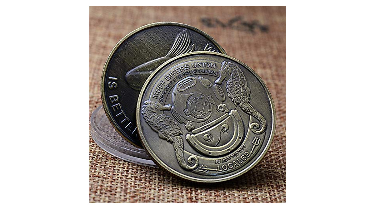 Wetter is Better Good Luck Heads Tails Challenge Coin Sexy Bikini Pin ...