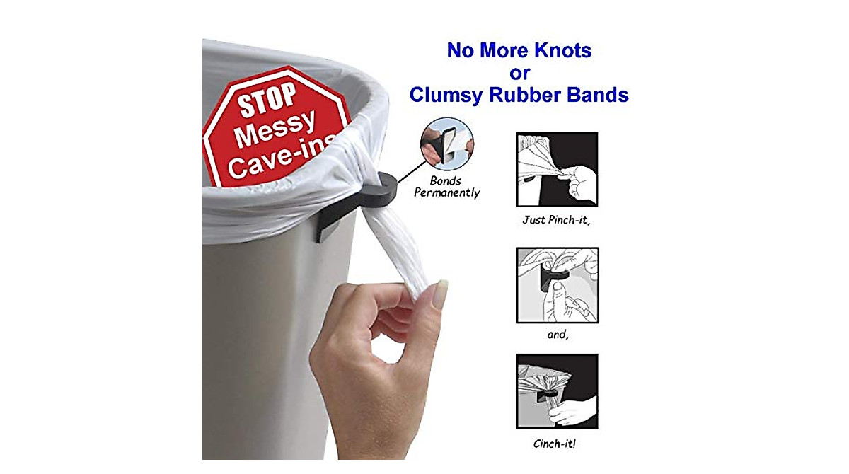 PlasticMill Trash Bag Cinch - Secure Your Garbage Bags Effortlessly