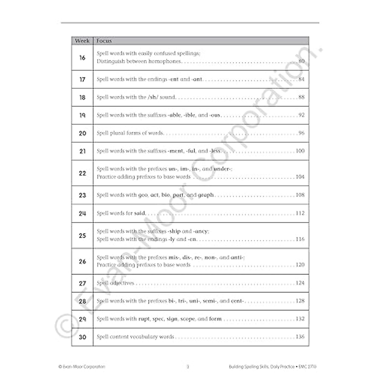 Evan-Moor Building Spelling Skills, Grade 6 - Homeschooling & Classroom Resource Workbook, Reproducible Worksheets, Teaching Edition, Spelling Strategies, Reading and Writing Skills