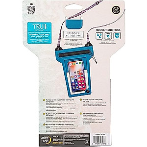 Nite Ize Runoff Waterproof Phone Pouch with Lanyard and TRU Zipper, IP67 Universal Waterproof Case for iPhone 11/11 Pro Max/Xs Max/XR/X/8/8P Galaxy, Blue