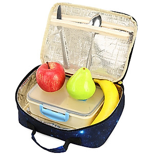 Kids Soccer Lunch Box Boys Girls Insulated Lunch Cooler Bag Reusable Lunch Tote Kit for School Travel