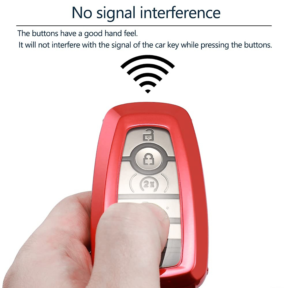 Lcyam Key Fob Cover Case Compatible with Ford 2022 2023 2024 F150 Maverick Tremor F250 Mustang EcoBoost GT Mach-e Explorer ST Bronco Escape EcoSport Lincoln Nautilus Car Key, Black