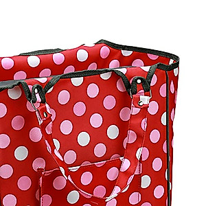 shamjina Knitting Bag Weaving Accs for Traveling Portable Yarn Storage Organizer Large Crochet Bag Tote Knitting nedles Bag for Crochet Accessories