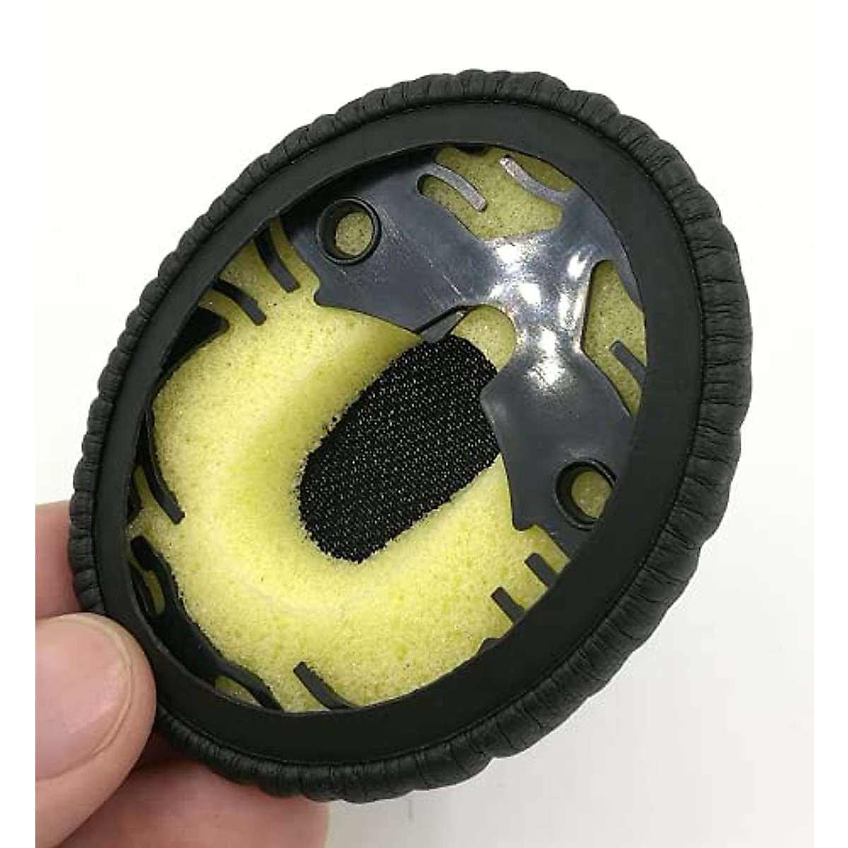 QC3 Ear Pads, Replacement Ear Cushions Soft Protein Leather Noise Isolation Memory Foam Earpads Professional Repair Parts for Bose QuietComfort 3 (QC3) & OE1 On-Ear Headphones - Black