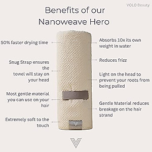 VOLO Hero Cloud Pink Hair Towel | Ultra Soft, Super Absorbent, Quick Drying Nanoweave Fabric | Reduce Dry Time by 50% | Towel Wrap for All Hair Types | Anti Frizz & Anti Breakage | Reusable Packaging