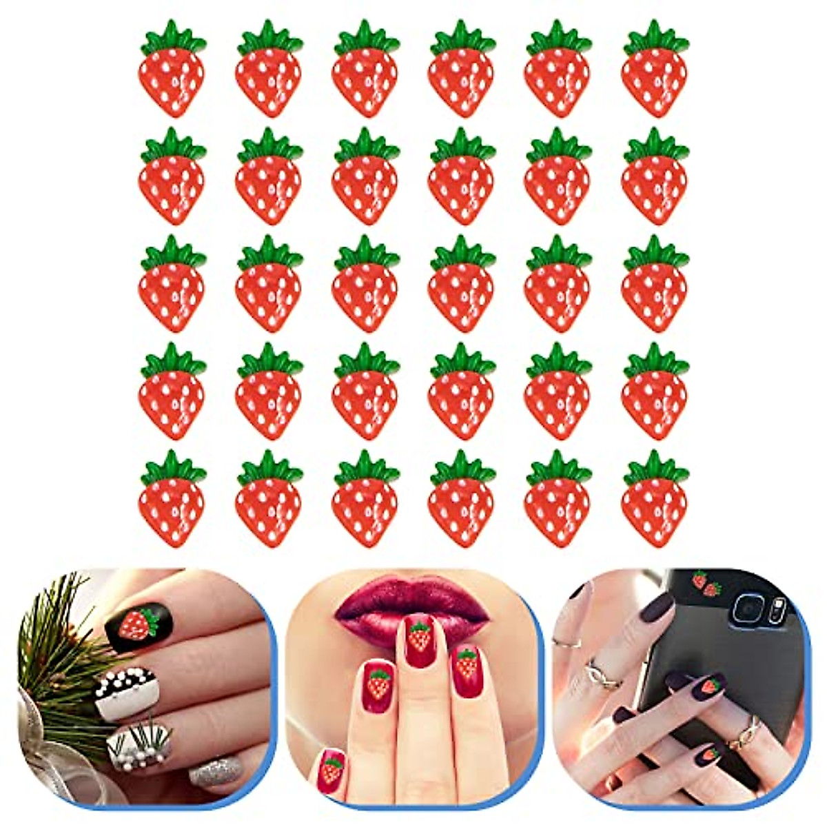 Nail Jewels Nail Jewels 30Pcs 3D Fruits 3D Nail Fruits Charms 3D Nail Rhinestones Fruits Nail Studs Nail Art Charms Decoraciones para Uñas Acrilicas Decoraciones para Uñas Acrílicas