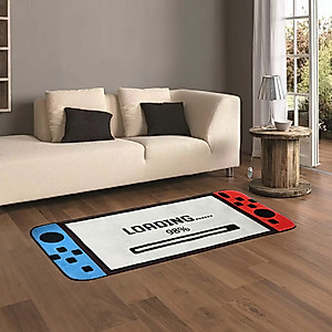 Gaming Video Game Machine Area Rugs Game Controller Gamepad Modern Carpet Non-Slip Gaming Floor Mat for Bedroom Playroom Living Room Home Decor Rugs 47X20 Inch