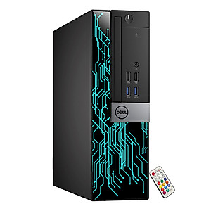 Dell OptiPlex Desktop Customized RGB Lights Computer Intel Core i7 3.40GHz 16 GB RAM 2TB SSD Windows 10 Pro - WiFi - Gaming PC Keyboard & Mouse HDMI (Renewed)