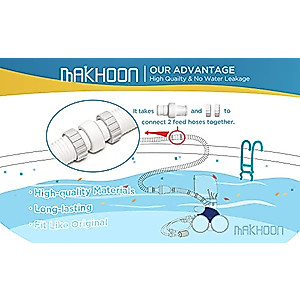 Makhoon Pool Cleaner Hose Swivel 9-100-3002 & Hose Nut 9-100-3109 Combo Replacement Kit for Polaris Zodiac 360 Pool Cleaner Hose Swivel 9-100-3002 and Hose Nut 9-100-3109 (3 Pack)