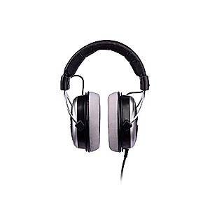 Monoprice Semi-Open Over Ear Wired Headphones, Low Deep Bass, Comfortable Headphones for Kids Teens Adults, for Smartphone, Computer, Laptop,Black