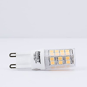 Bulbrite LED Mini T4 Dimmable Bi-Pin Base (G9) Light Bulb 40 Watt Equivalent 3000K, Clear 1-Pack