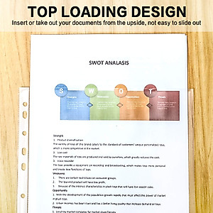 Sheet Protectors, PANDRI 500 Pack Clear Heavy Duty Plastic Page Protectors Sheet Reinforced 11-Hole Fit for 3 Ring Binder Fits Standard 8.5 x 11 Paper, 9.25 x 11.25 Top Loaded, Acid Free