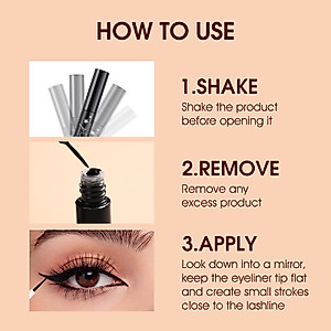 BestLand 10 Colors Liquid Matte Eyeliner White Black Blue Brown Colored Liner Waterproof Bright Colorful Rainbow Eyeliner Pencil Quick Dry Eyes Makeup Kit (Matte Eyeliner)