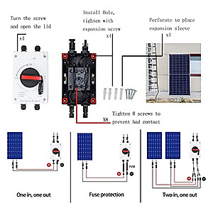 Photovoltaic DC Switch 32A 4P PV DC Isolator Switch IP66 Waterproof PV DC Changeover Switch for RVs Ship Power Systems