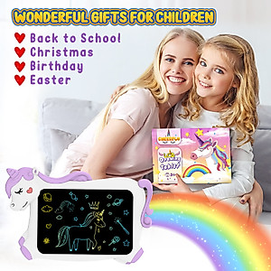 CHEERFUN LCD Writing Tablet for Kids Toys 10'' Toddler Unicorns Toys Gifts for Girls Age 3-8 Erasable Doodle Board Mess Free Drawing Pad Birthday Gift Ideas Christmas Stockings Easter Basket Stuffers