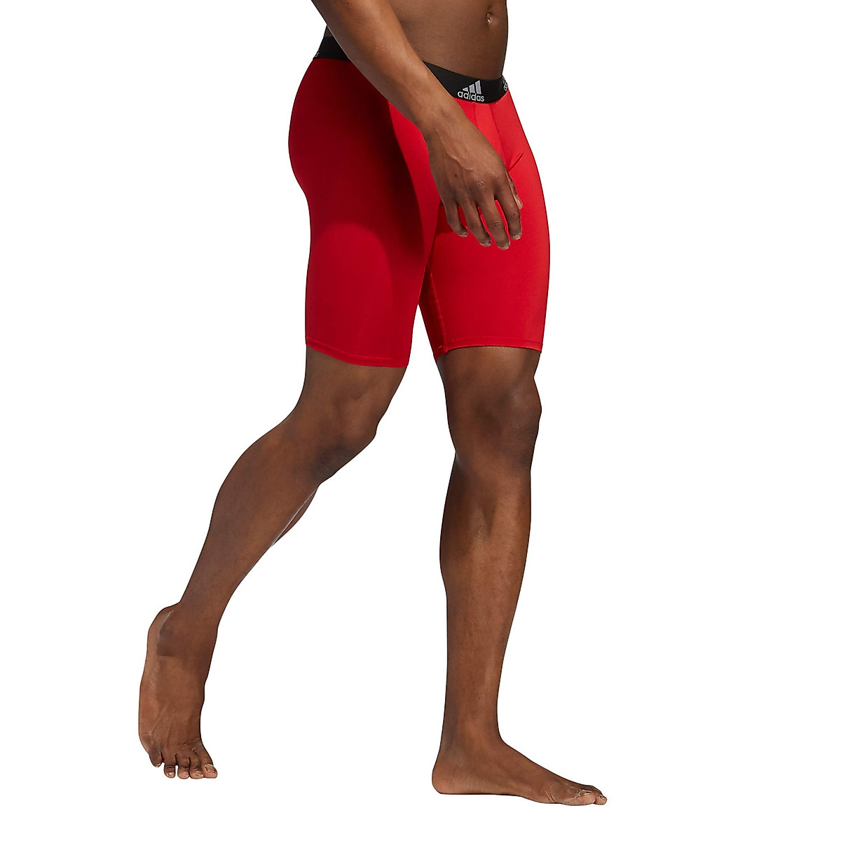 adidas 3-Pack Brief, Boxer Briefs-3-Pack Long Men's Underwear Pack, Scarlet Red/Black/Onix Grey/Performance, Large