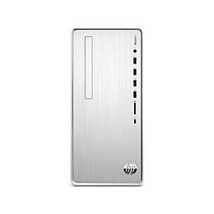 HP Pavilion TP01-2019 Desktop Mini Tower, AMD R5 5600G (3.9 GHz) 12GB RAM, 512 GB PCIe NVMe SSD, AMD Radeon IGP Windows 11 Home 318J0AAR#ABL - Natural Silver (Renewed)