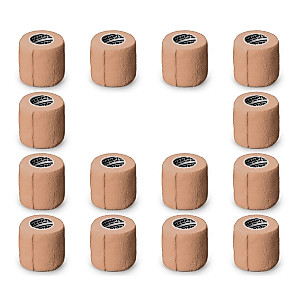 (14-Pack) 2” x 5 Yards | Beige Self Adhesive Bandage Wrap – Breathable Self Adherent Wrap for People & Pets - Athletic Elastic Cohesive Bandage for Sports Injury: Ankle, Knee & Wrist sprains