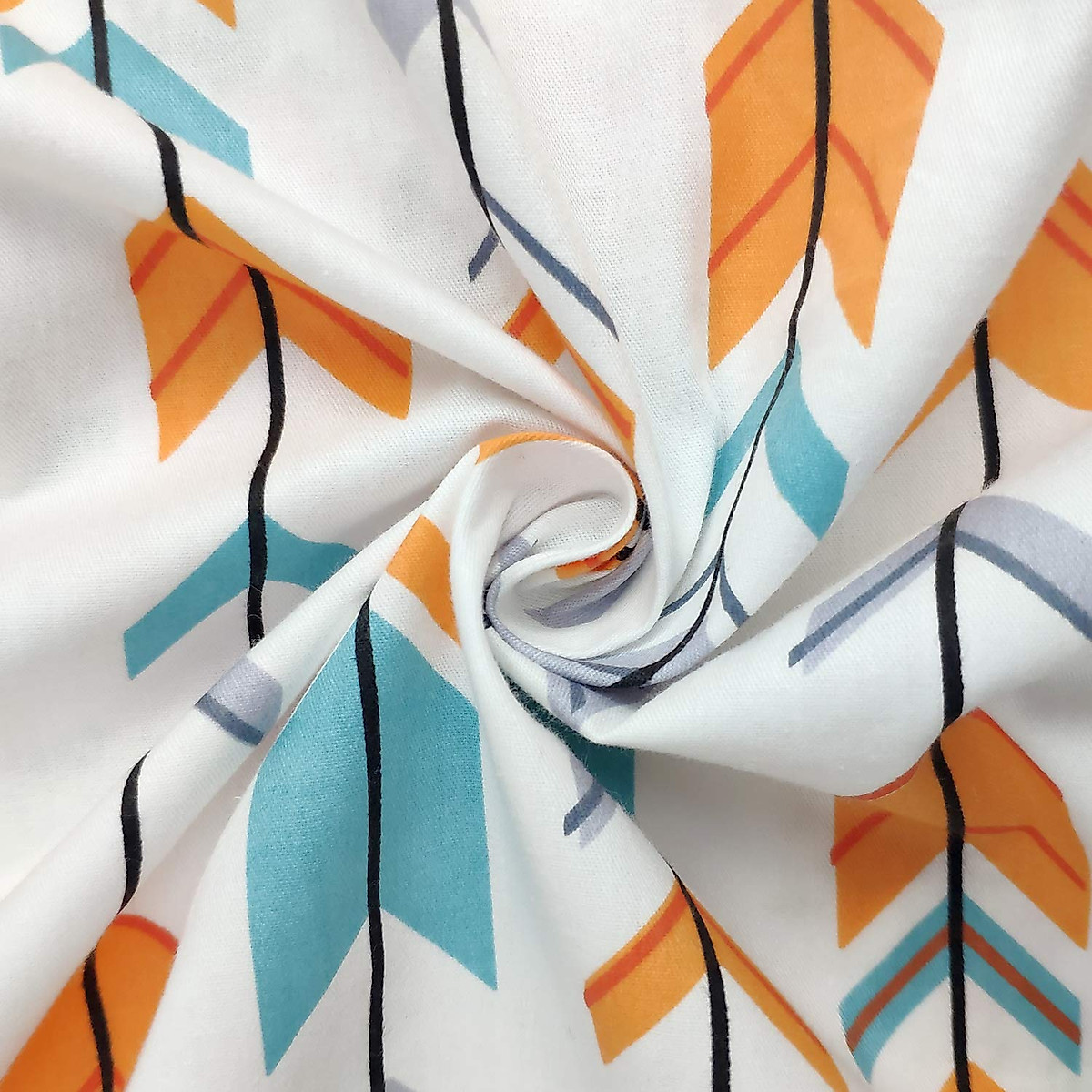 Brandream Woodland Crib Bedding Sets for Boys Girls Fox Arrow Baby Nursery Bedding, Unisex, 3 Pieces(Blanket + Crib Sheet + Crib Bed Skirt), 100% Breathable Cotton