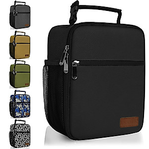Deosk Lunch Bag Reusable Small Lunch Box for Men Insulated Portable Lunchbox for adults Suitable for School Work Picnic (Black)