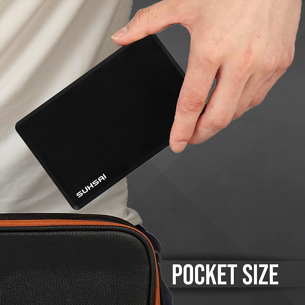 SUHSAI 1TB External Hard Drive USB 2.0 Ultra Slim & Compact Portable Storage Extended Data Backup harddrive Pocket Size USB Drive 2.5" HDD for PC Laptop Mac Chromebook Desktop (Black)