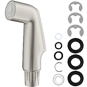 Hygie Rinse Kitchen Sink Side Sprayer Head Replacement Universal Sink Sprayer Attachment Compatible with Delta, Moen, Kohler OEM Brand, Kitchen Sink Faucet Sprayer Head - Brushed Nickel