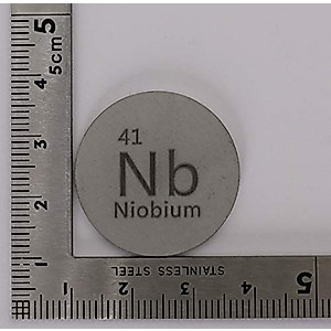 Niobium (Nb) 27mm Metal Disc 99.95% Pure for Collection or Experiments