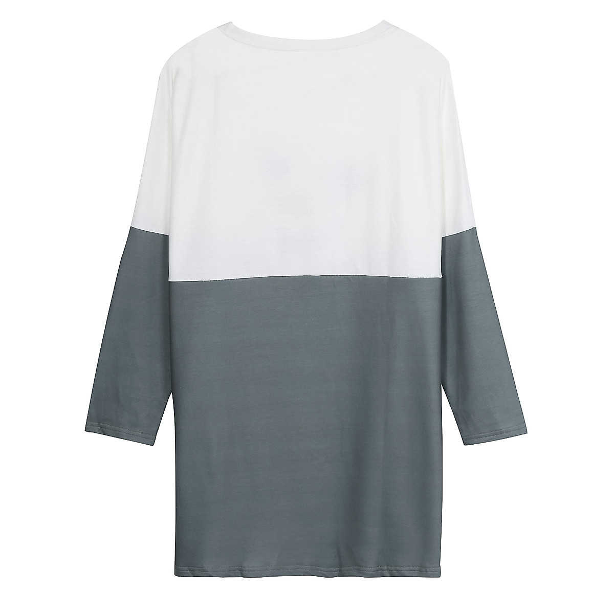 MOUSYA Women Dress Shirt Christmas Long Sleeve Tops Santa Printed Pullover Loose Plus Size T-Shirt Blouse with Pockets (gray white, X-Large)