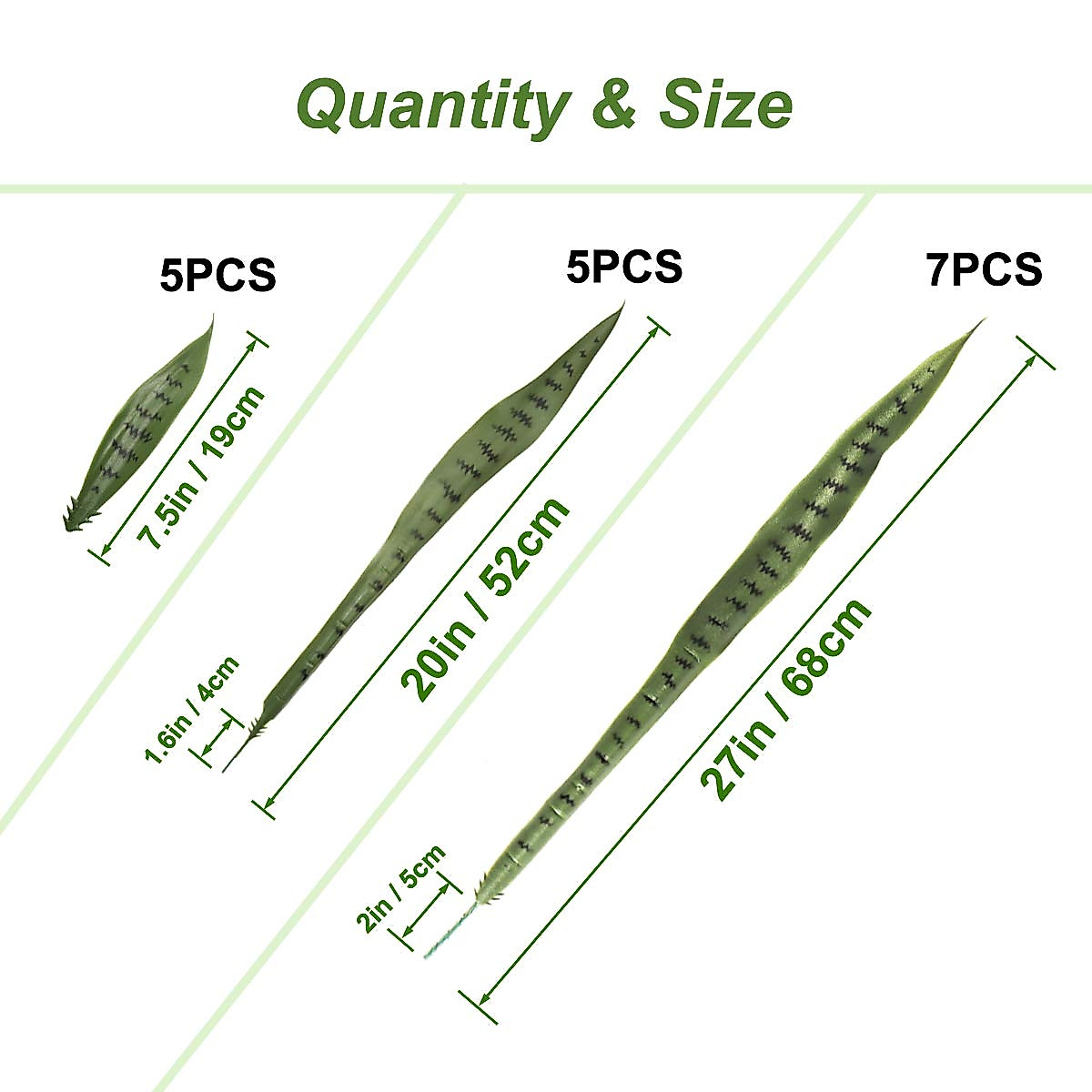 Nevperish Artificial Snake Plant 27 Inches Fake Sansevieria Perfect Faux Agave Desk DIY Plants unpotted for Indoor Outdoor Home Office Decor Garden Modern Decoration Housewarming Gift