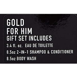 Ocean Pacific Gold 3 Piece Eau De Toilette Gift Set for Him