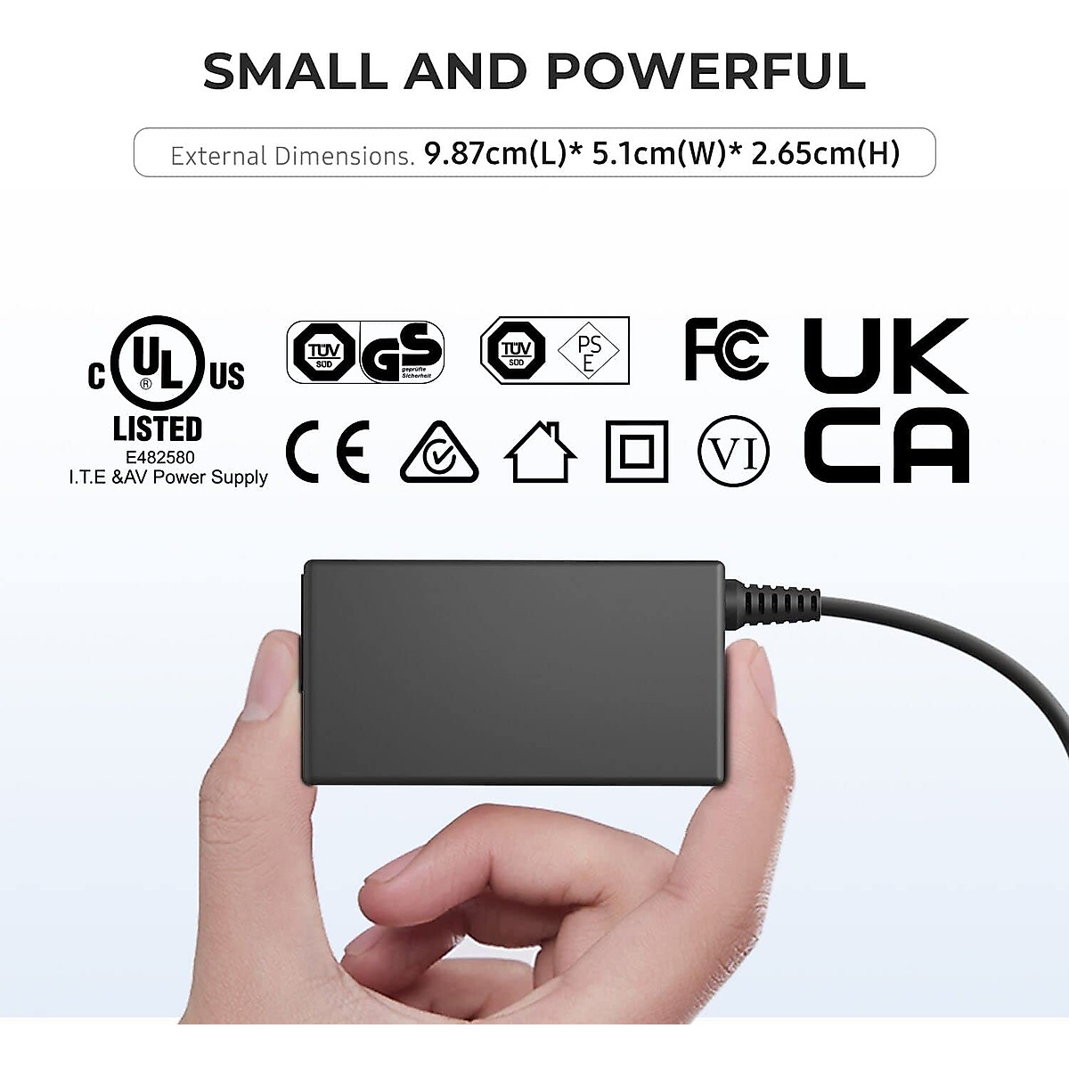 24V Power Supply,HKY 65W Universal AC Adapter with 10 Extra DC Plugs,AC to DC,for Massage Gun,LED Strip Light,Sound bar,CCTV Camera System,LED Display,LCD Monitor,3D Printer,Scanner,Speaker
