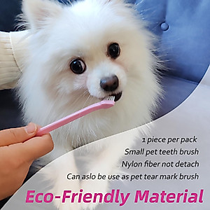 Cat Dog Toothbrush Puppy Tooth Brushing Kit Cat Dental Healthy Pink Teeth Brush for Dogs Dental Hygiene Toothbrush for Pet Kitten Bunny 1 Piece