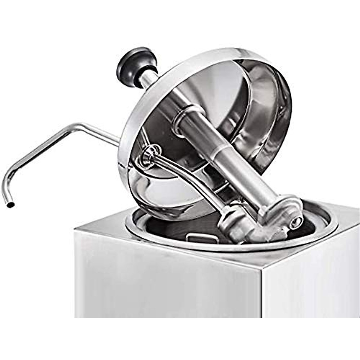 Anbt Commercial Hot Fudge Warmer,Nacho Cheese Sauce Warmer Pump Dispenser,650W Cheese Warmer Stainless Steel for Restaurants,Snack Stations,Cupcake Store