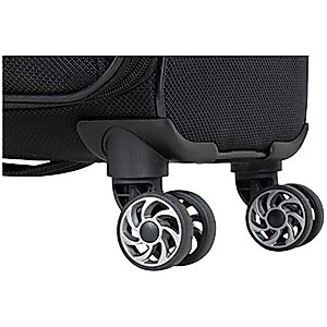 Kenneth Cole REACTION Rugged Roamer Lightweight Softside Expandable 8-Wheel Spinner Luggage, Black, 2-Piece (20” Carry-On/28” Check Size)